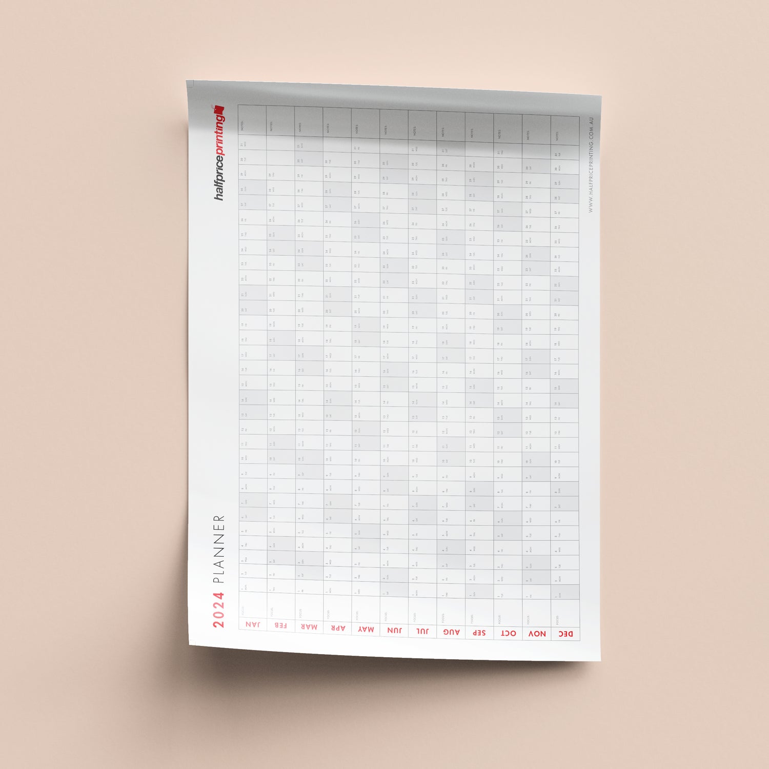 Yearly Planner Calendar Poster